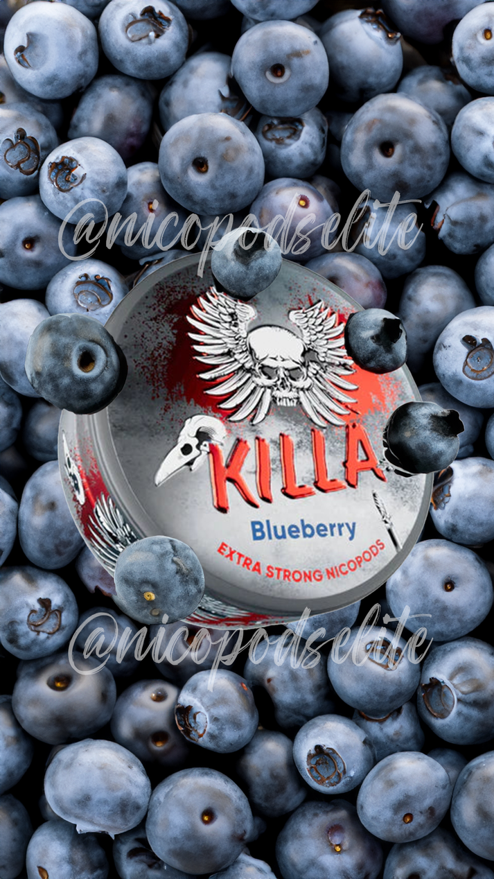 Killa Blueberry Nicotine Pouches – Nicopods Elite