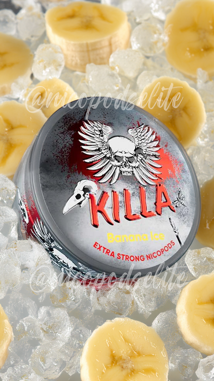 Killa Banana Ice Nicotine Pouches – Nicopods Elite